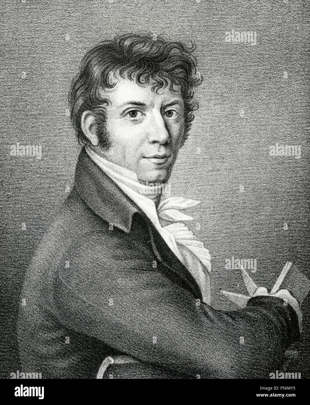 Portrait of the Danish poet Jens Baggesen Stock Photo - Alamy