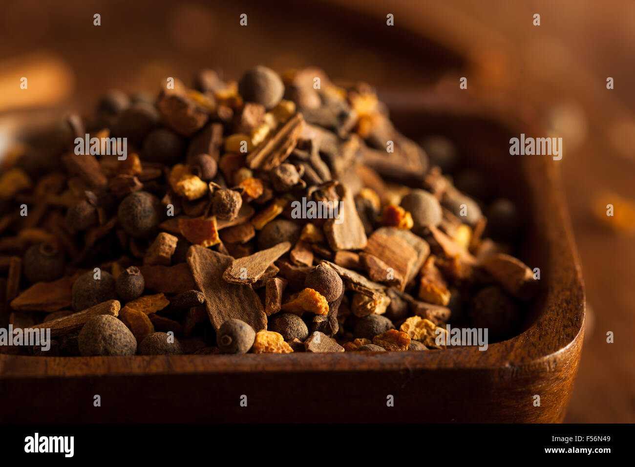 Raw Organic Mulling Spices with Cinnamon Cloves and All Spice Stock ...