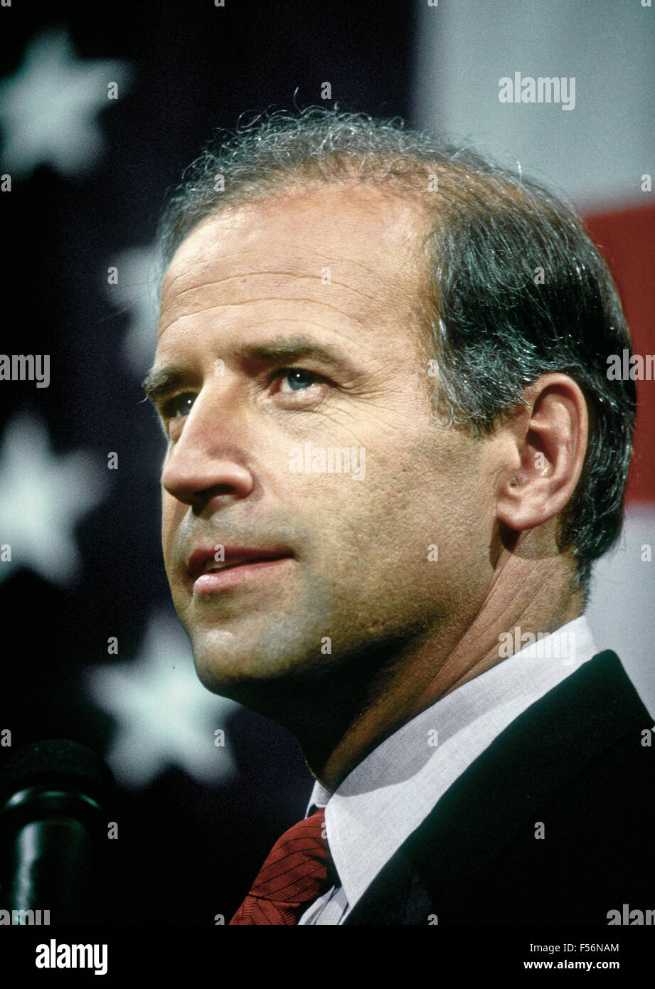 Washington, DC. 6-1-1987 Senator Joe Biden after announcing his ...