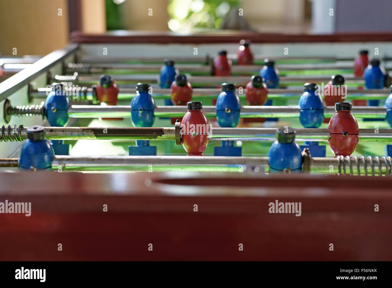 table football game with red and blue players Stock Photo - Alamy