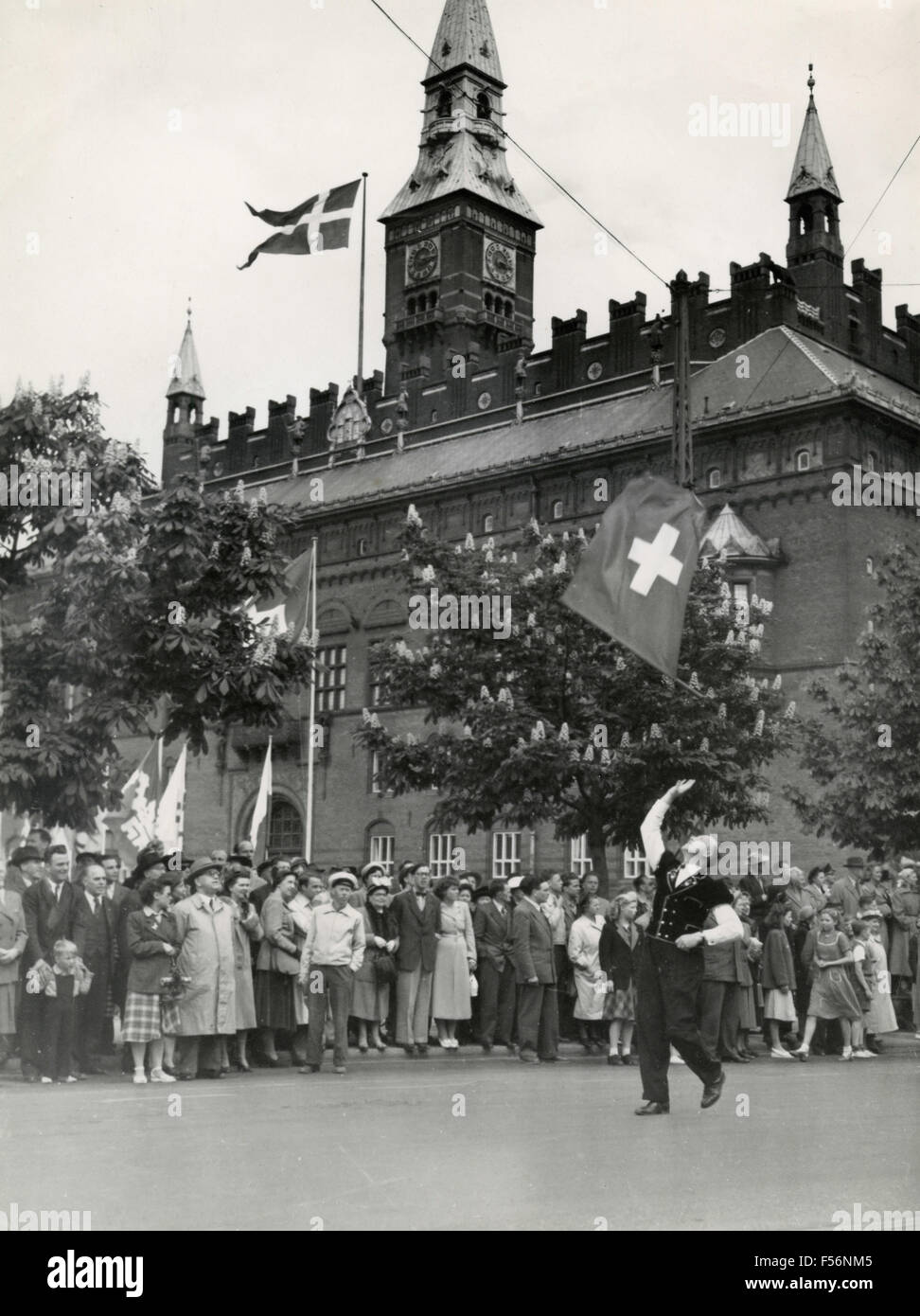 Parade on Town Hall Square, Copenhagen, Denmark Stock Photo - Alamy
