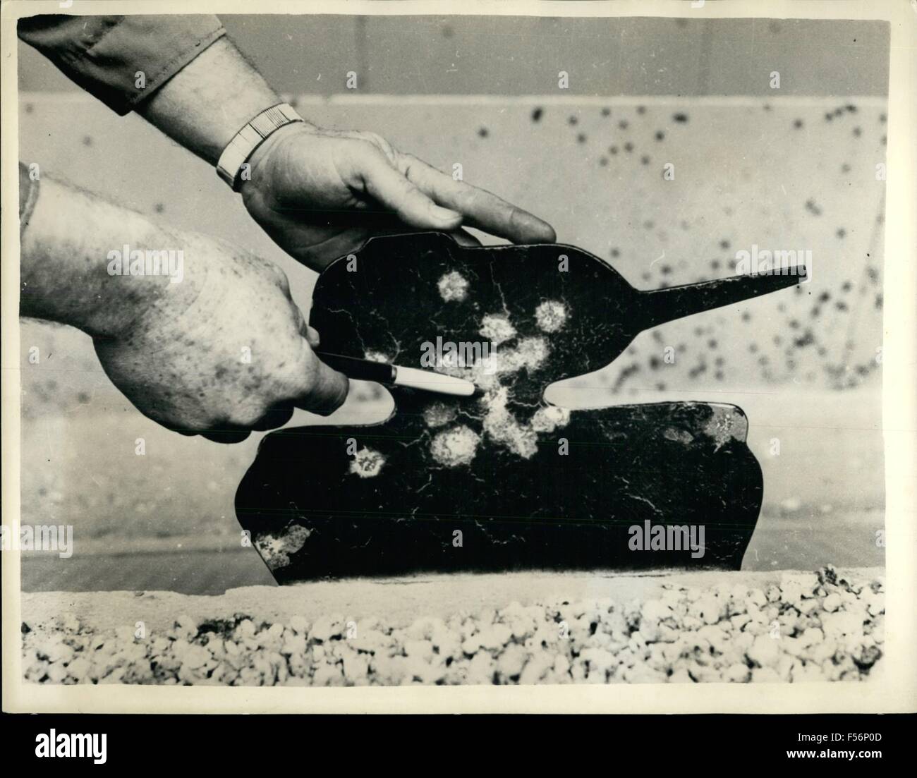 1972 - Unique Miniature Firing Range For Testing U.S. Tank Shot ...