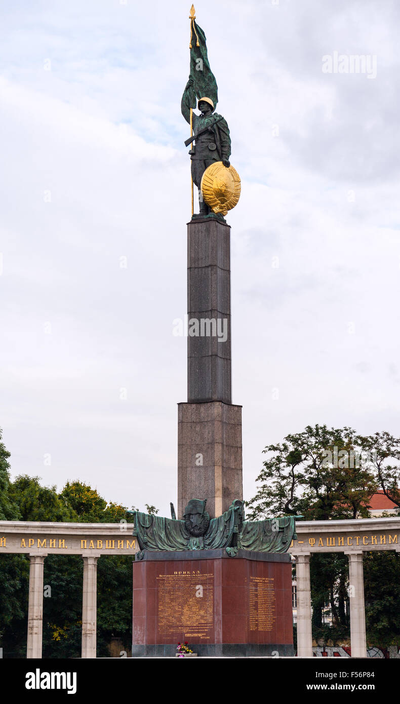 VIENNA, AUSTRIA - SEPTEMBER 26, 2015: Soviet War Memorial in Vienna ...