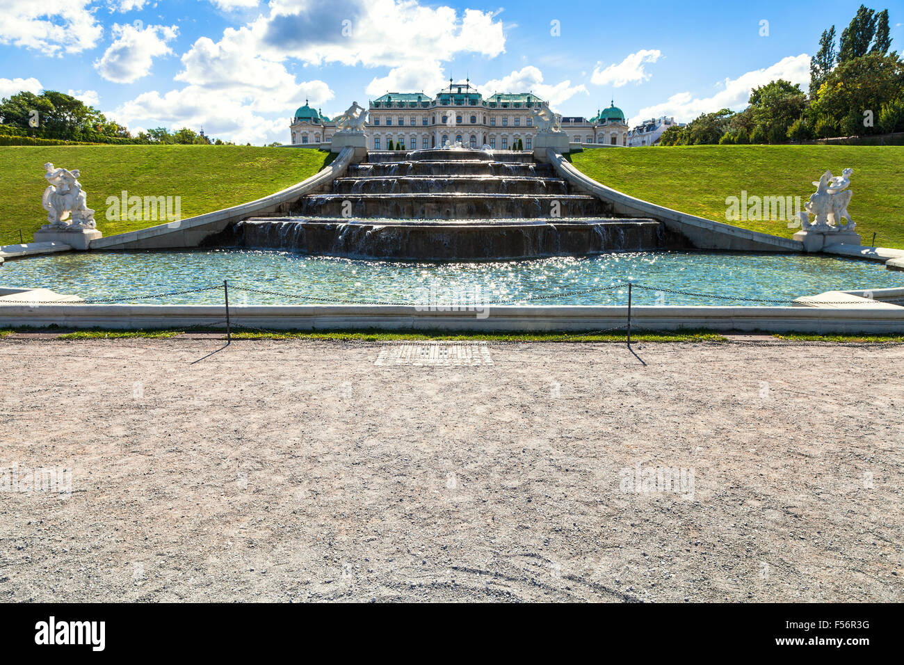 travel to Vienna city - upper cascade in Belvedere garden, Vienna ...