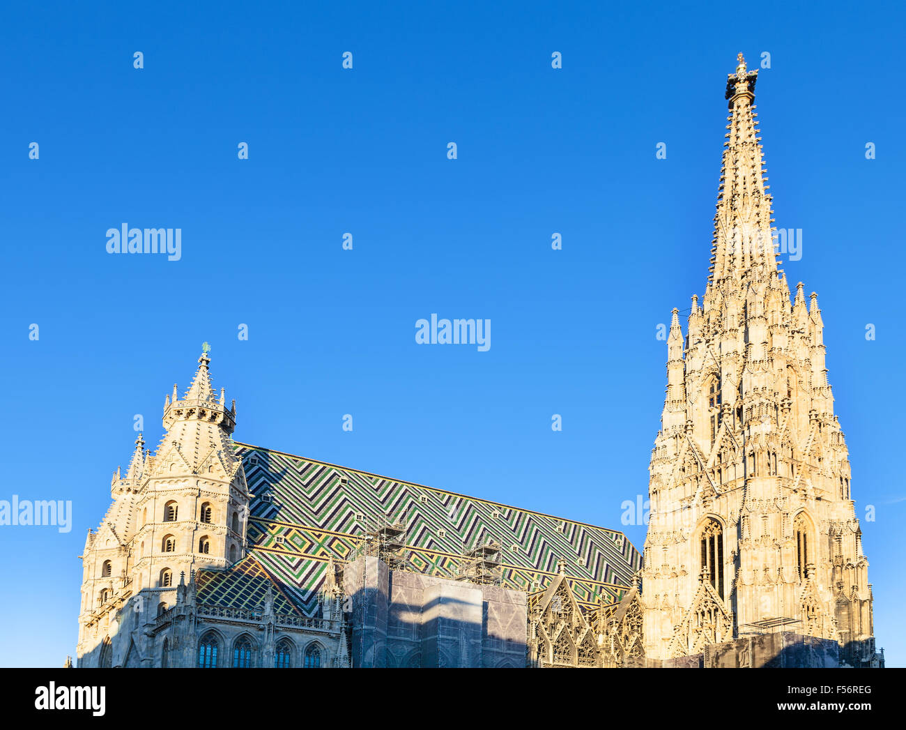 travel to Vienna city - towers of St. Stephen cathedral in Vienna and ...