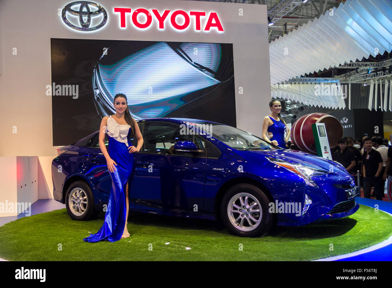 Ho Chi Minh City, Vietnam. 28th Oct, 2015. Models present a car from ...