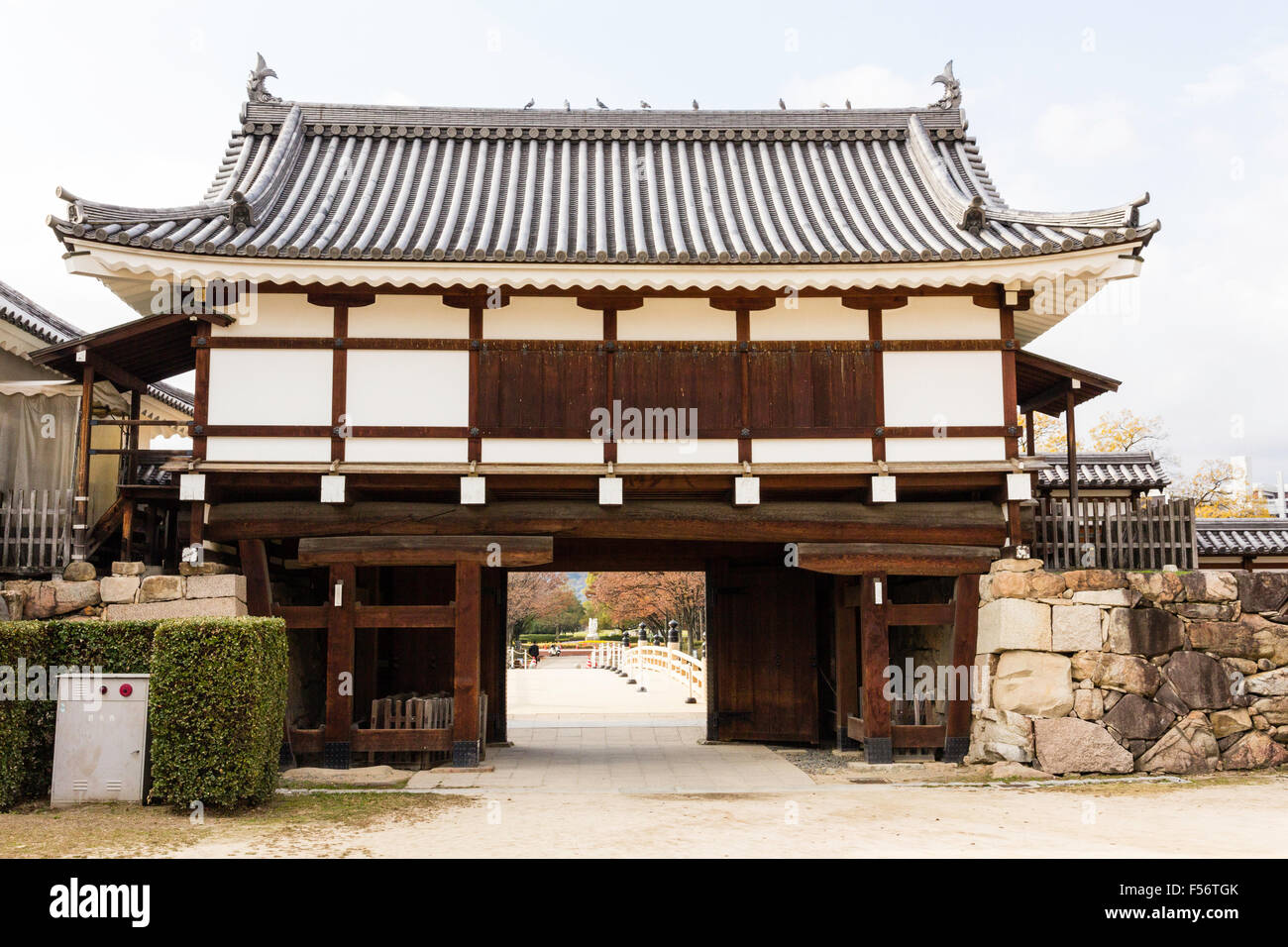 Japan, Hiroshima. Castle, Main gateway, Omotegomen. Watariyagura style ...