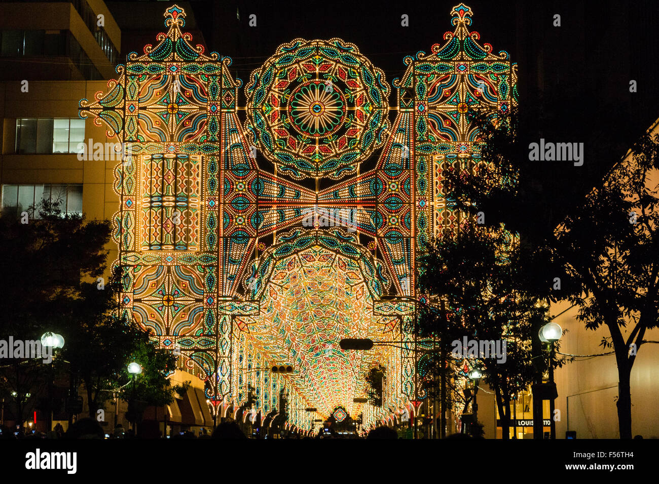 Japan, Kobe, Luminarie, 2011, 'Lights of Hope' December light display ...