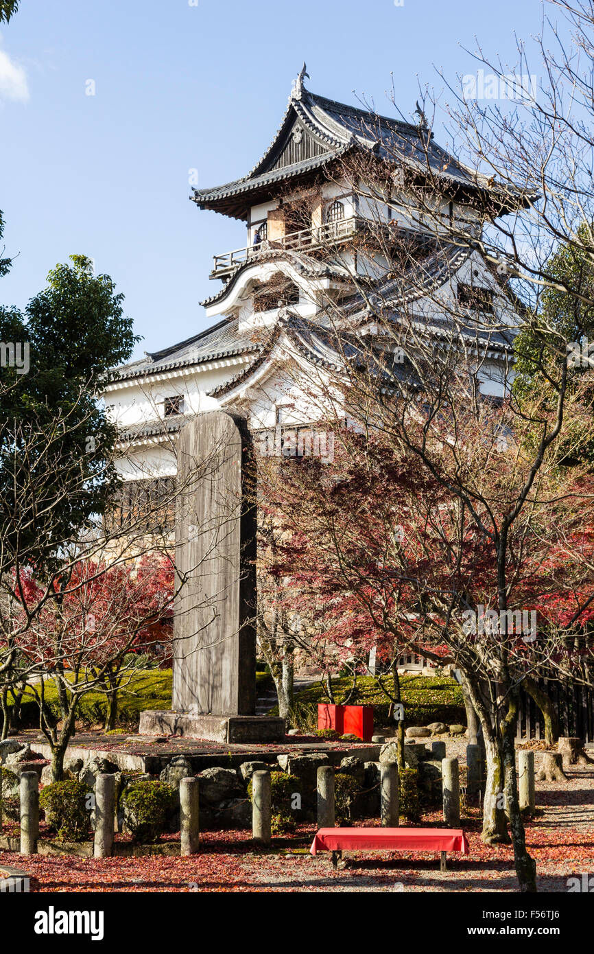 Japan, Inuyama castle also known as Hakutei jo. Main keep, tenshu ...