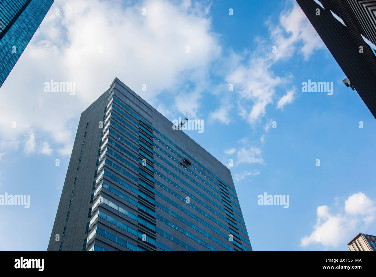 Worker cleaning building,Minato-Ku,Tokyo,Japan Stock Photo - Alamy