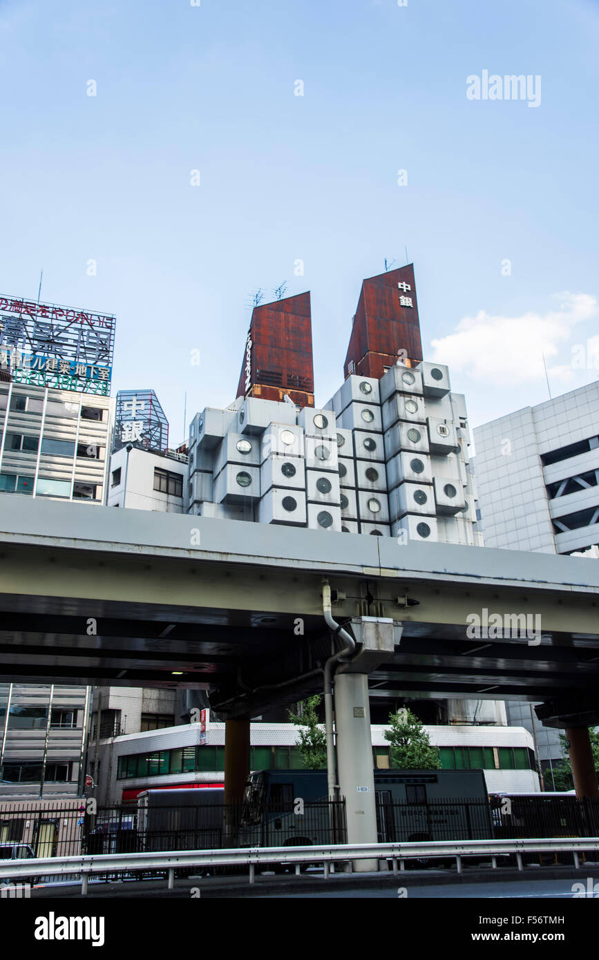 Nakagin Capsule Tower Building,Chuo-Ku,Tokyo,Japan Stock Photo - Alamy