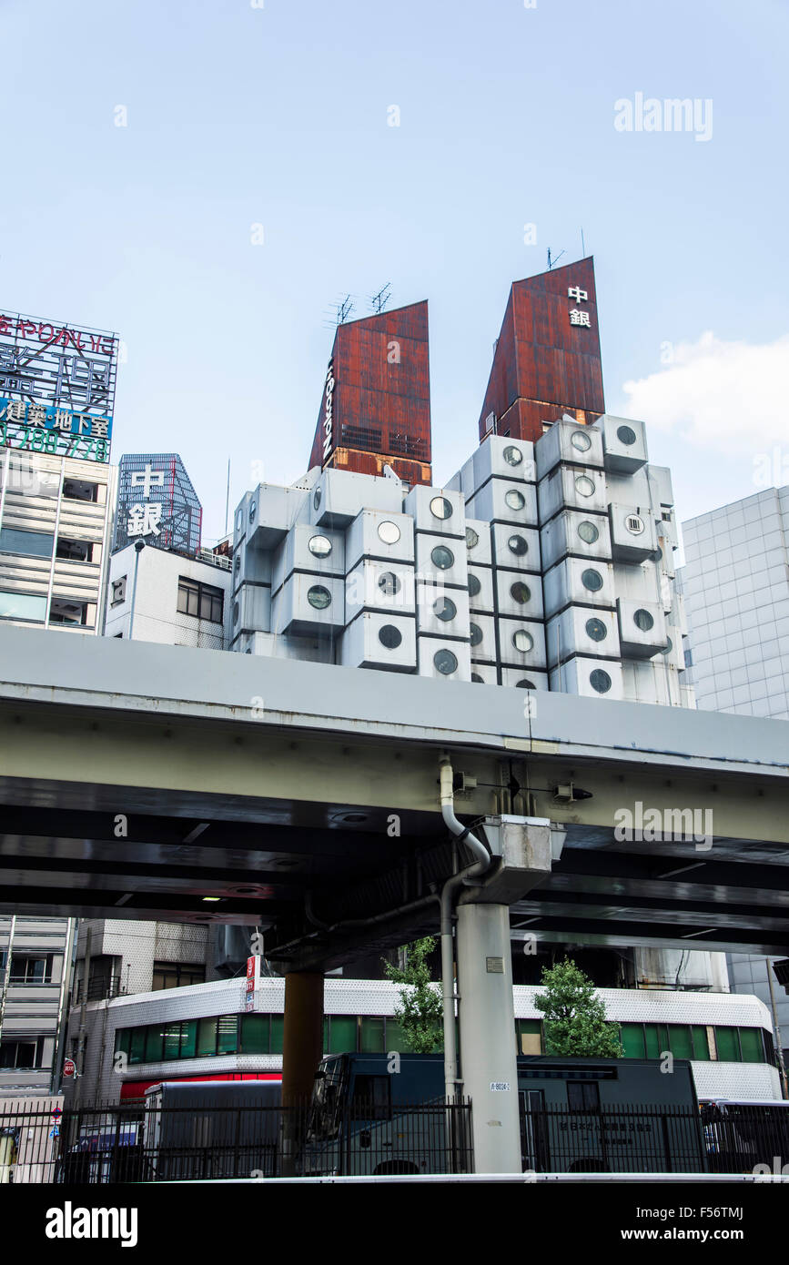 Nakagin Capsule Tower Building,Chuo-Ku,Tokyo,Japan Stock Photo - Alamy