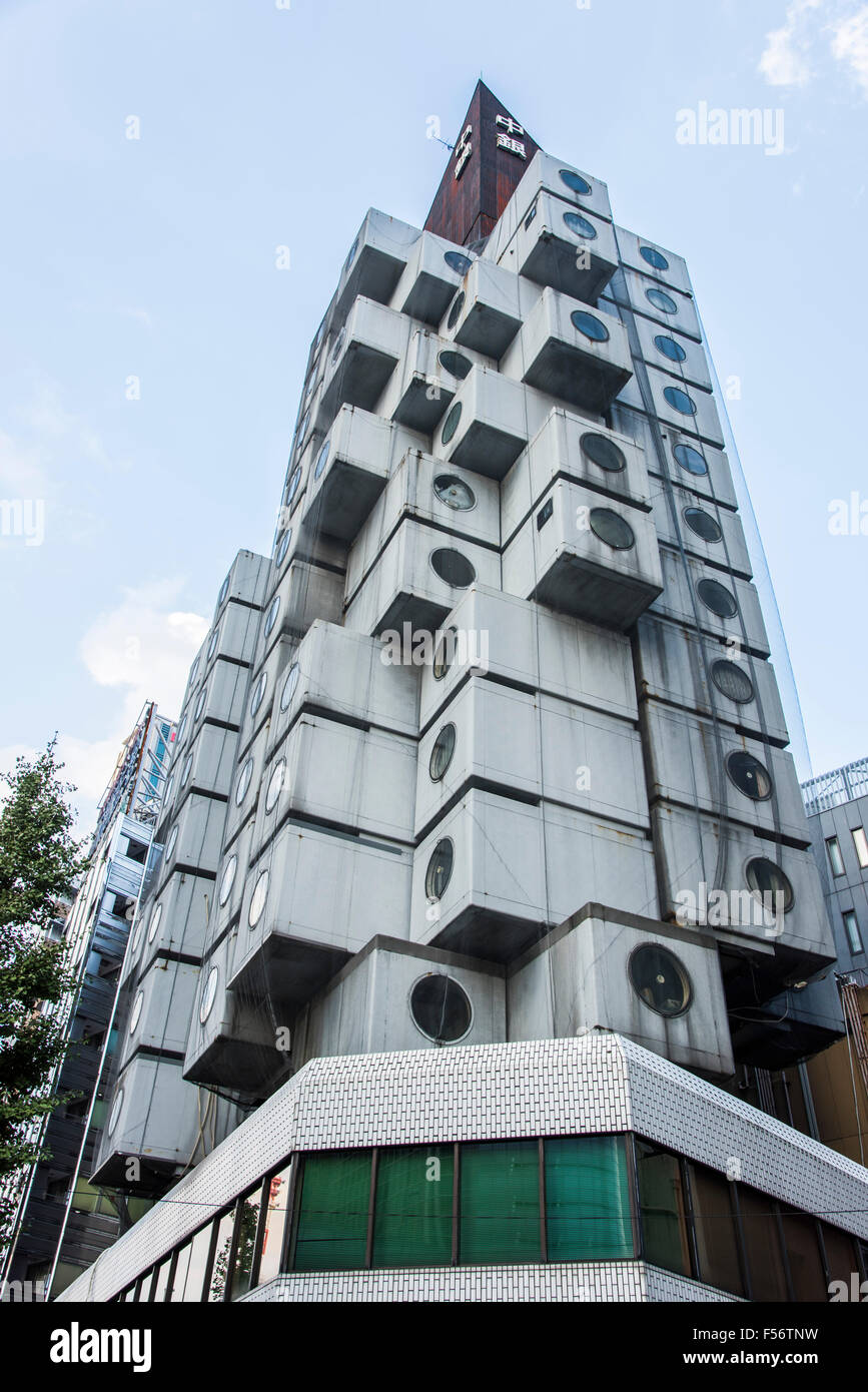 Nakagin Capsule Tower Building,Chuo-Ku,Tokyo,Japan Stock Photo - Alamy