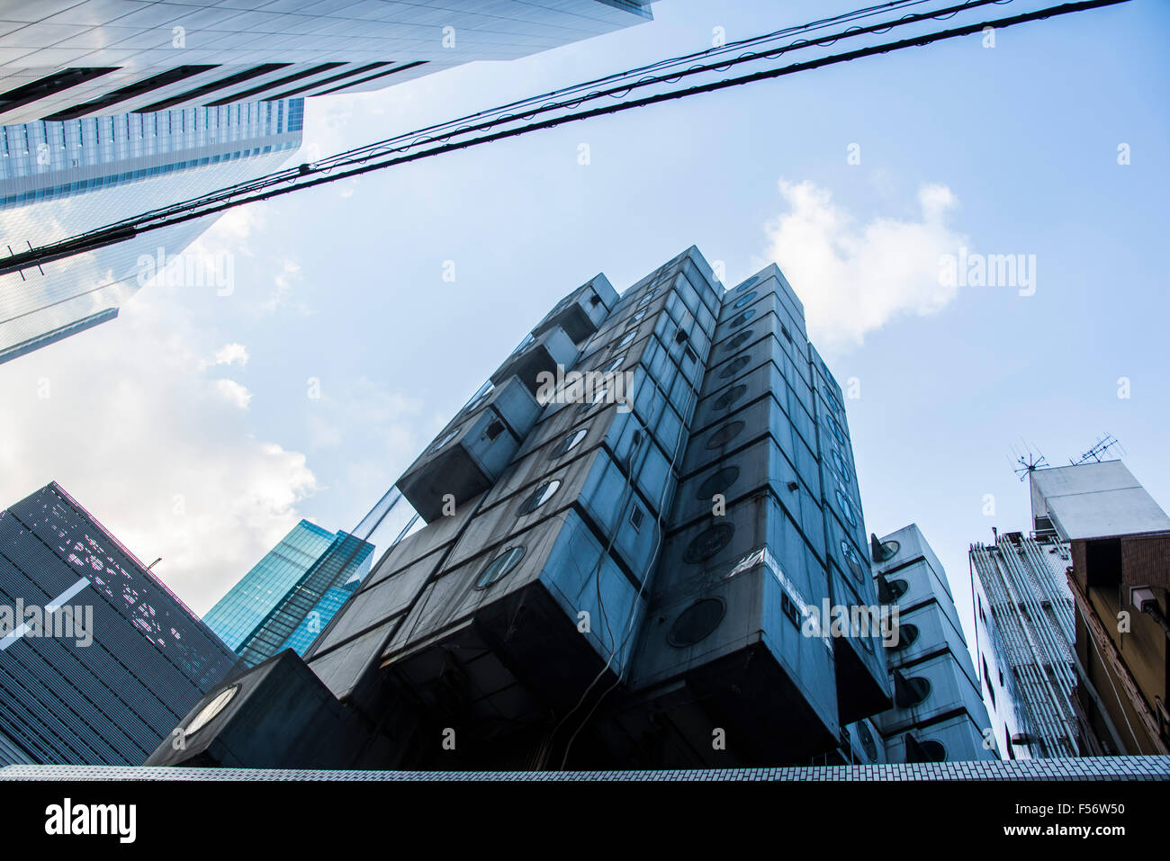 Nakagin Capsule Tower Building,Chuo-Ku,Tokyo,Japan Stock Photo - Alamy