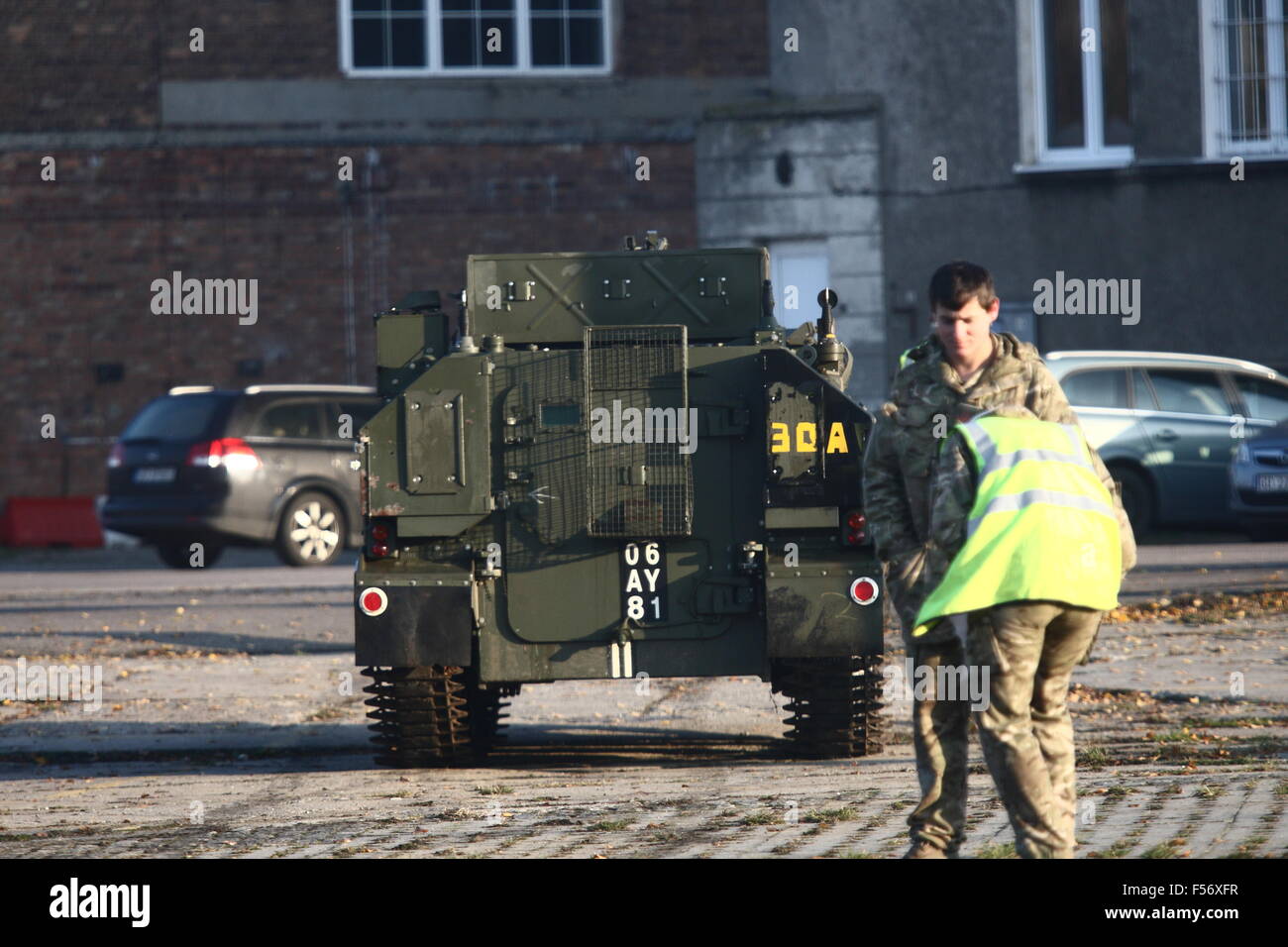 Gdansk , Poland 28th, Oct. 2015 Hundreds of British military equipment ...