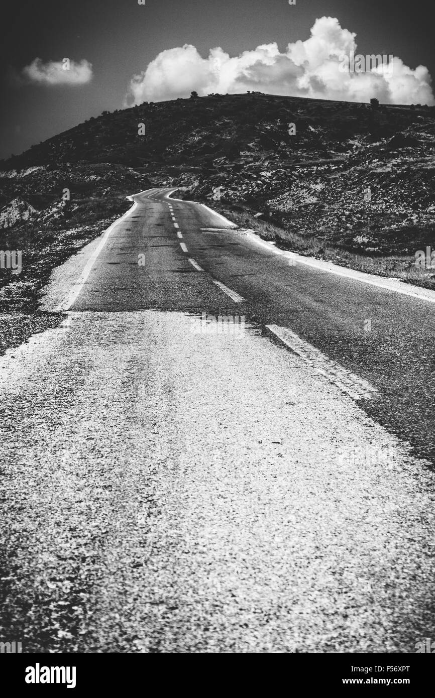 Mountain road photo Black and White Stock Photos & Images - Alamy