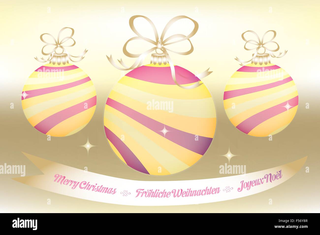 Golden christmas light ball in Stock Vector Images - Alamy