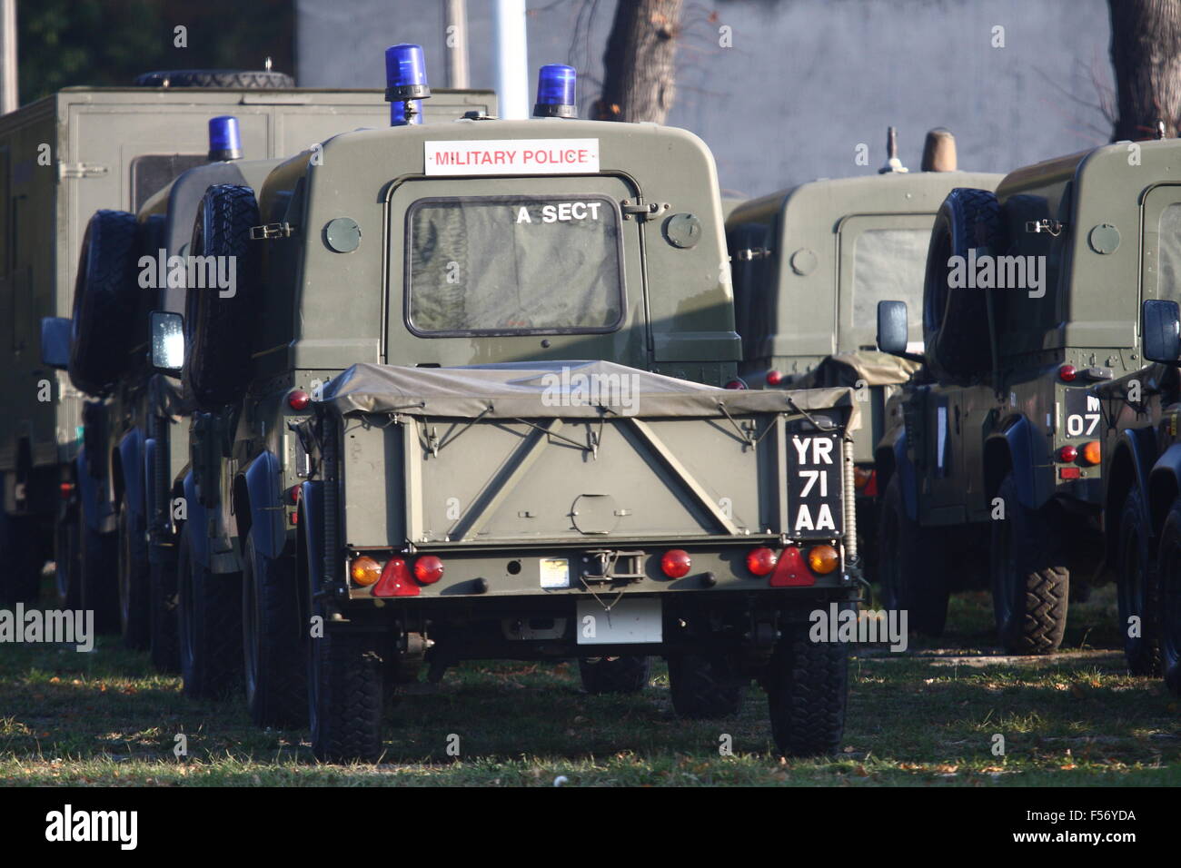Gdansk , Poland 28th, Oct. 2015 Hundreds of British military equipment ...