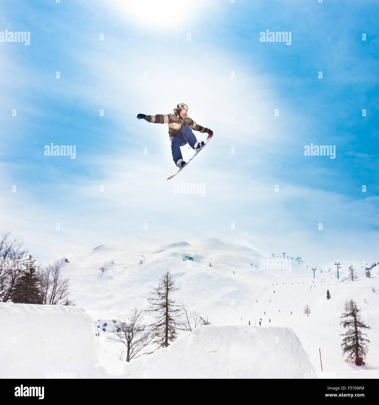 Free style snowboarder Stock Photo - Alamy