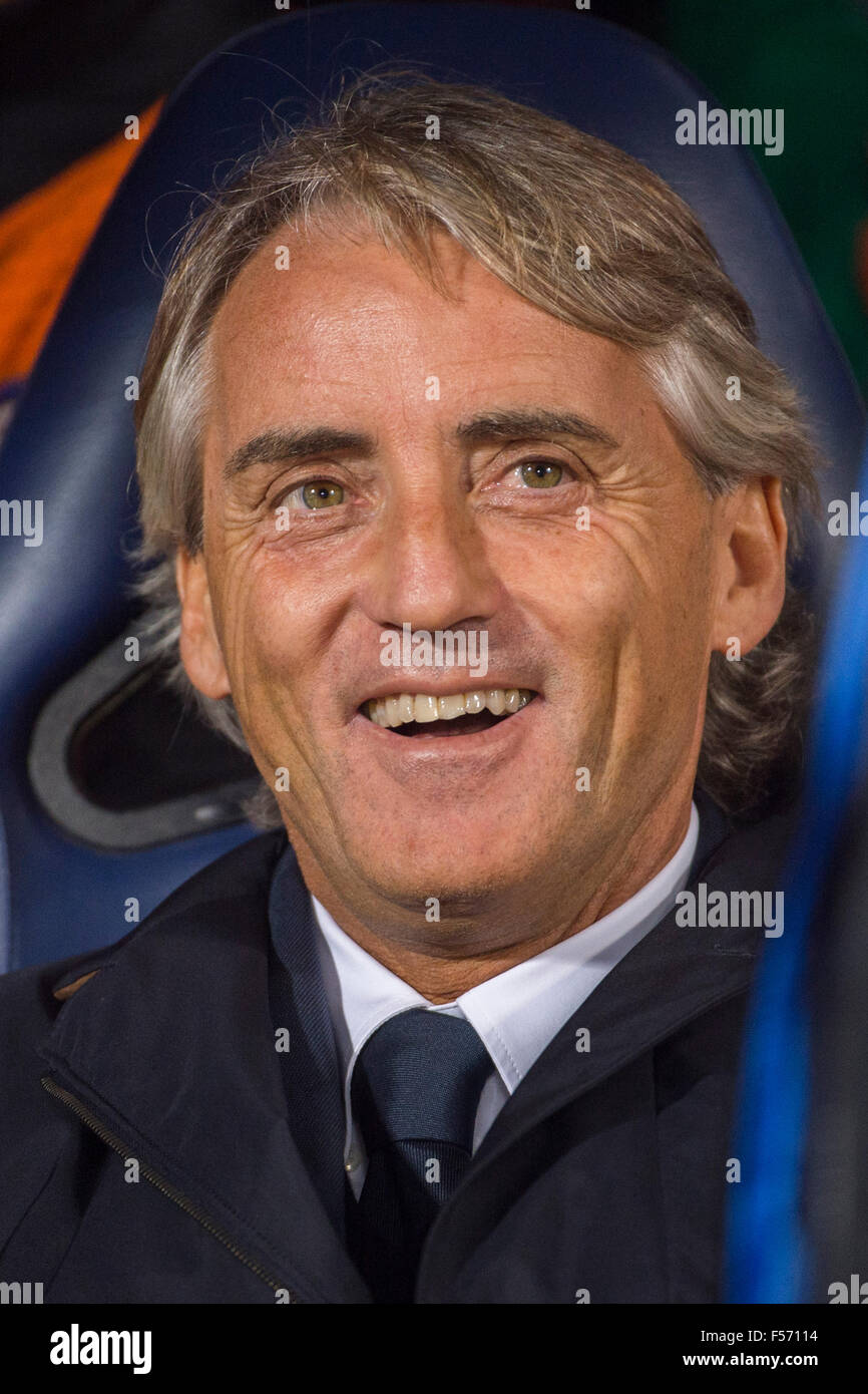 Bologna, Italy. 27th Oct, 2015. Roberto Mancini (Inter) Football/Soccer ...