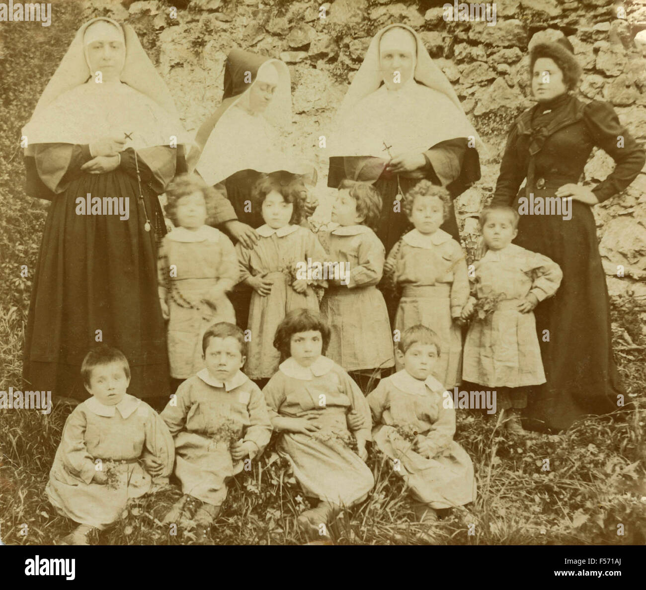 Catholic nuns with classroom, Italy Stock Photo - Alamy