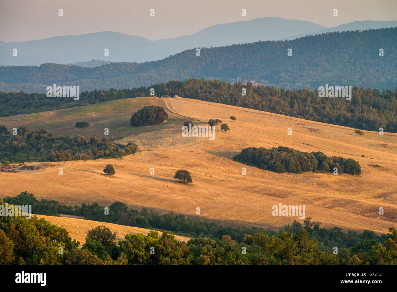 Countryside landscape in Tuscany region of Italy, Europe Stock Photo ...