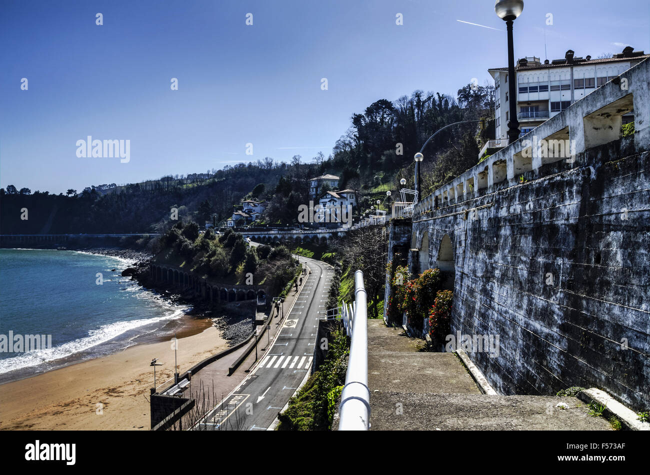 Picture close to the beach in Getaria city Stock Photo - Alamy