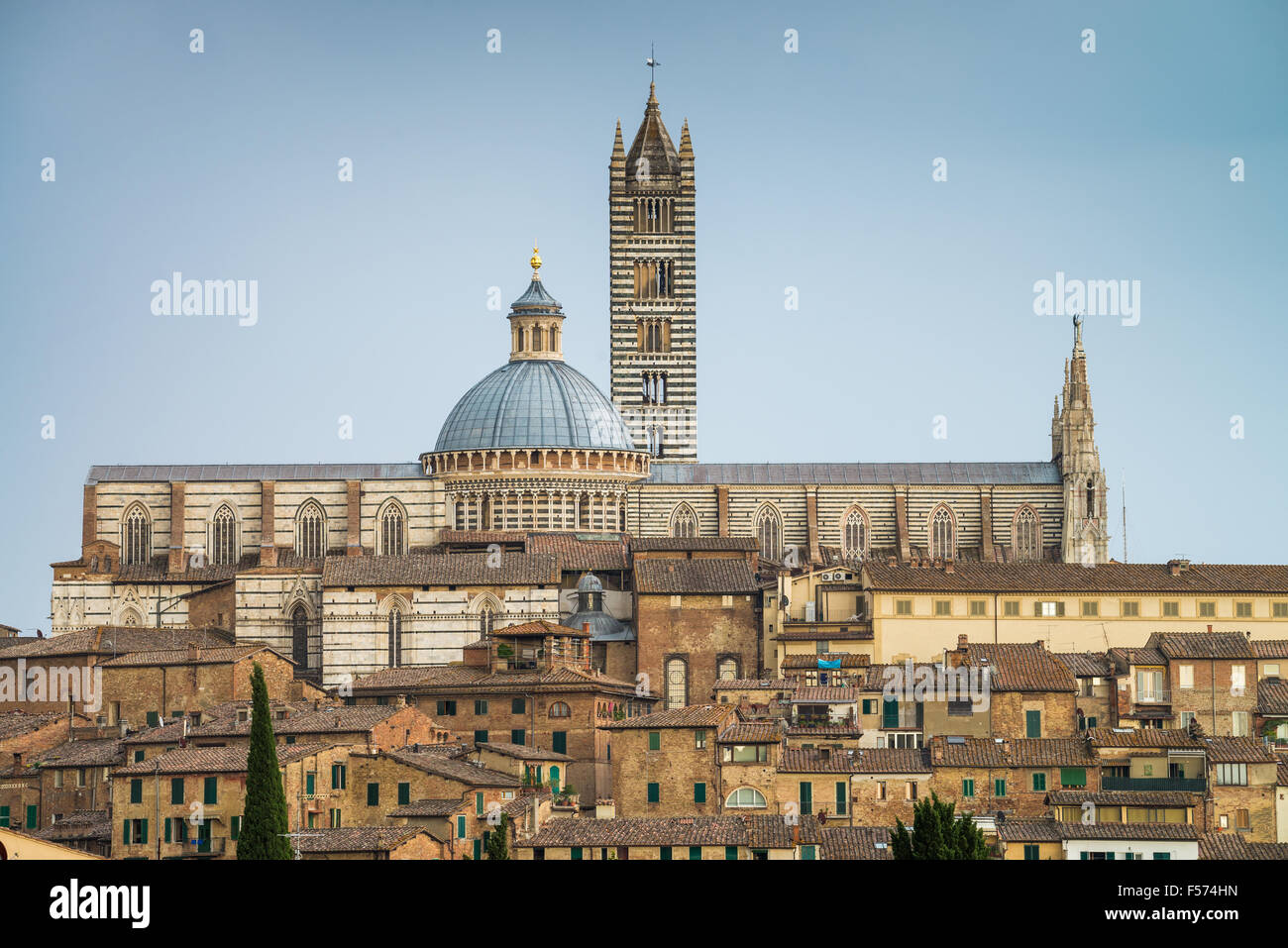 Cathedral in the old town of medieval Siena, Italy, Europe Stock Photo ...