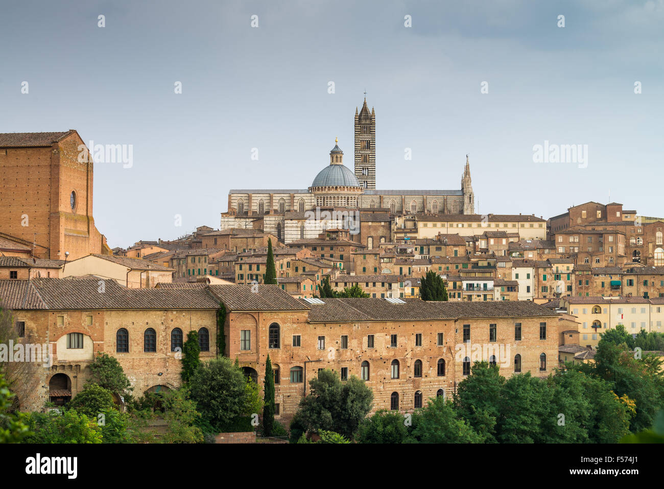 Cathedral in the old town of medieval Siena, Italy, Europe Stock Photo ...