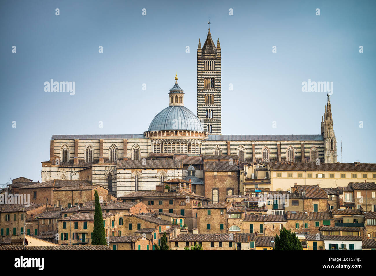 Cathedral in the old town of medieval Siena, Italy, Europe Stock Photo ...