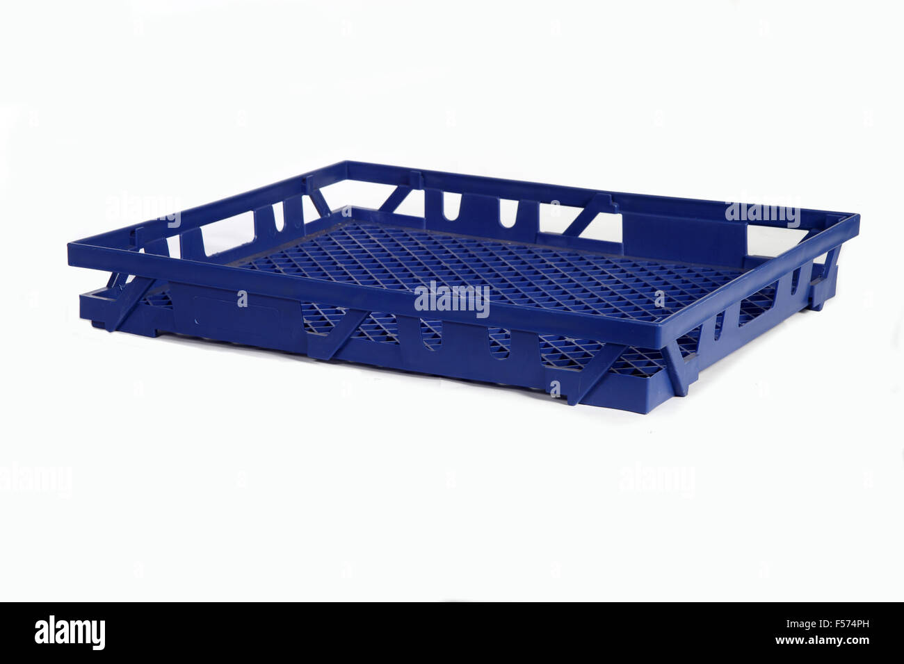plastic crate for transport and preservation foods on white background ...