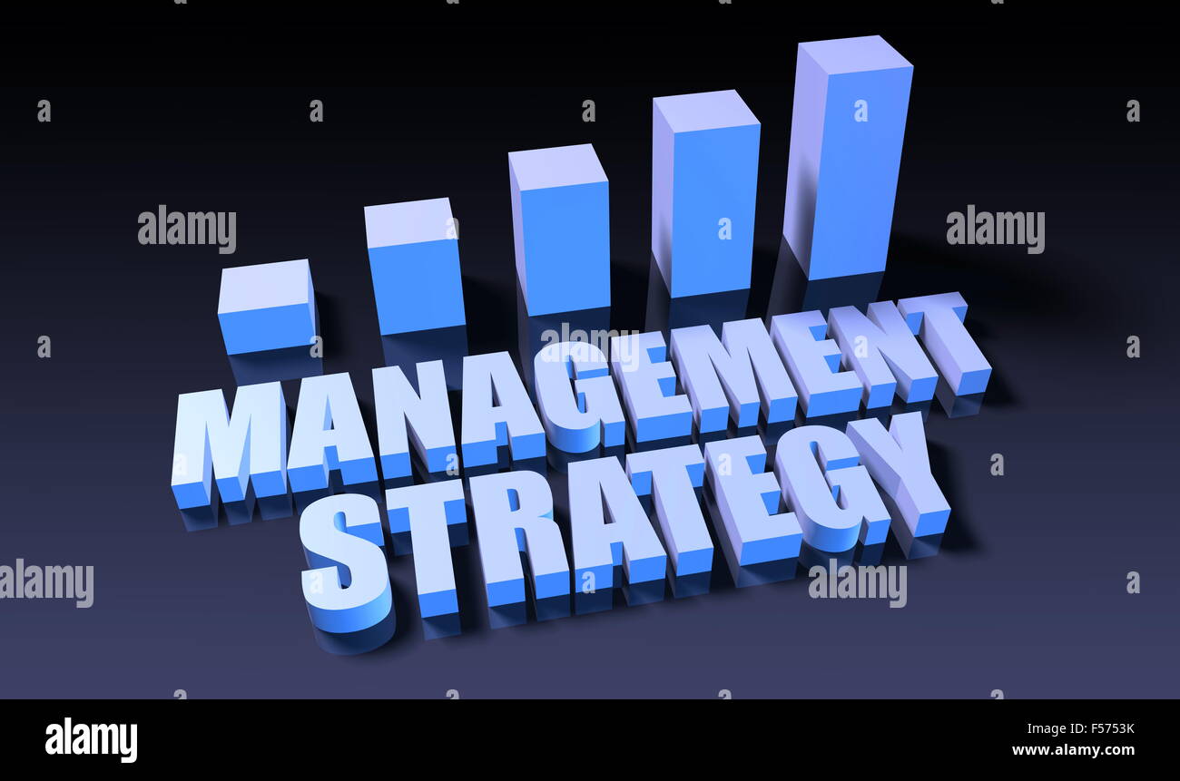 Management strategy graph chart in 3d on blue and black Stock Photo - Alamy