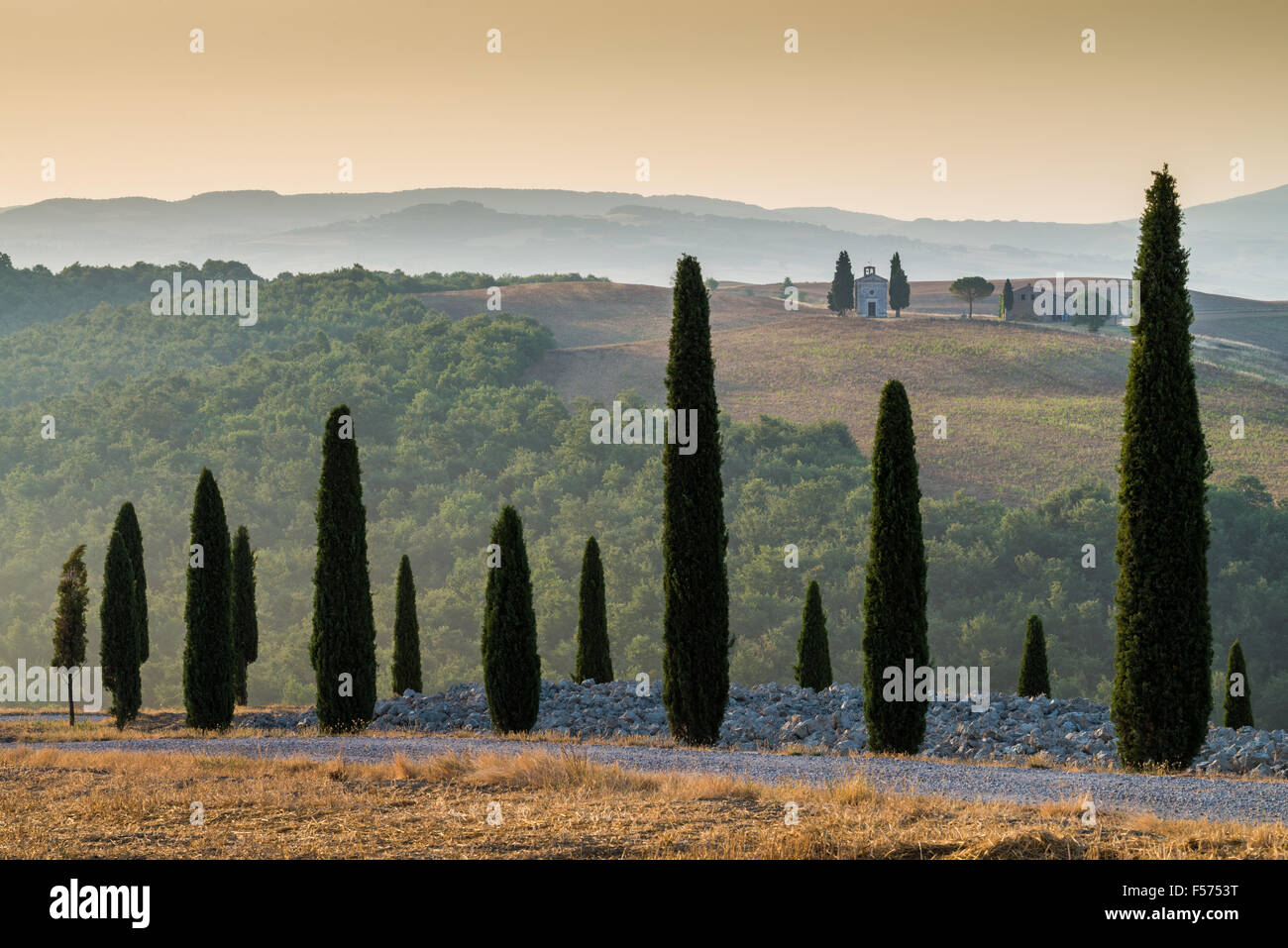 Countryside landscape in Tuscany region of Italy, Europe Stock Photo ...