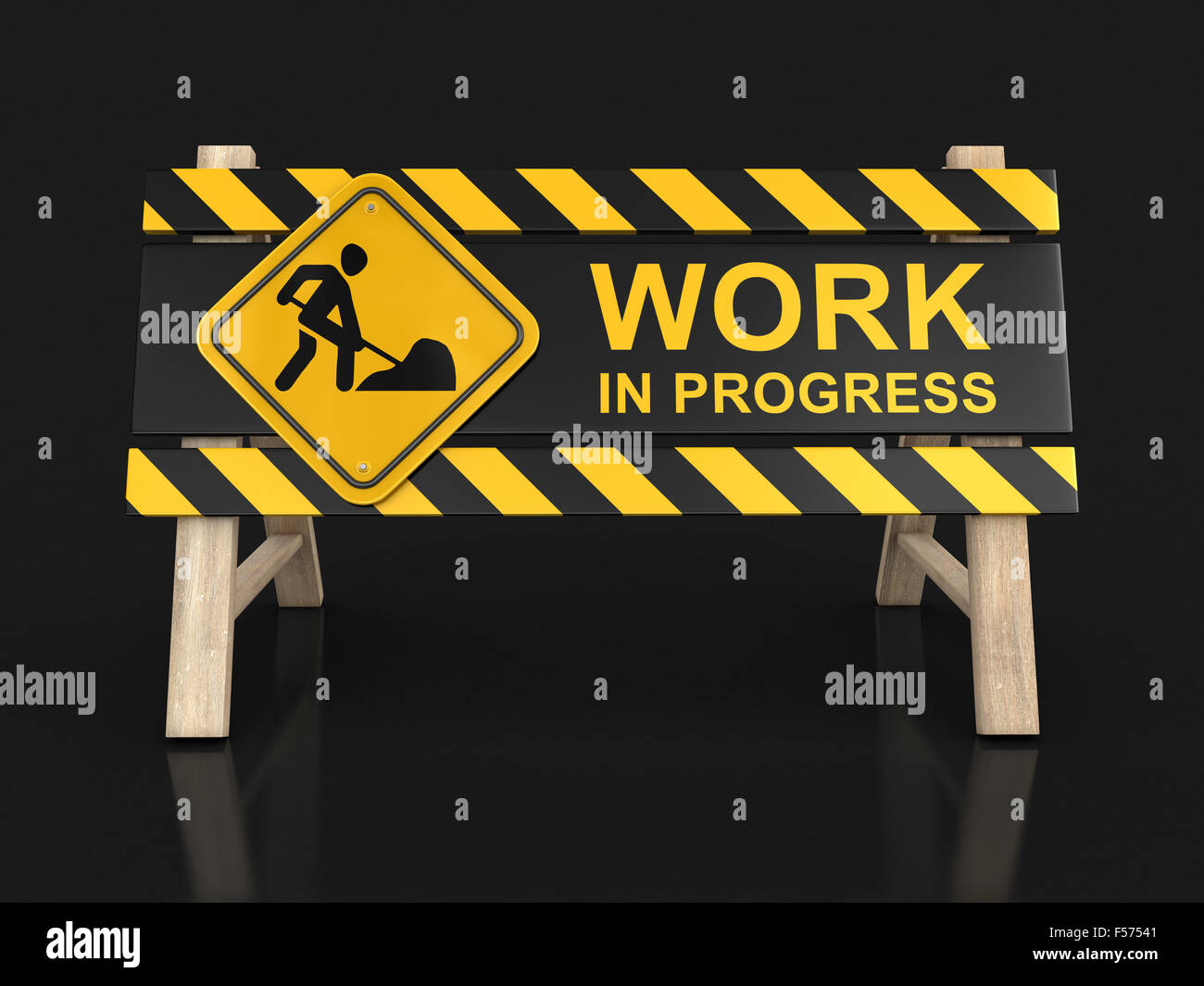 Work in progress sign. Image with clipping path Stock Photo - Alamy