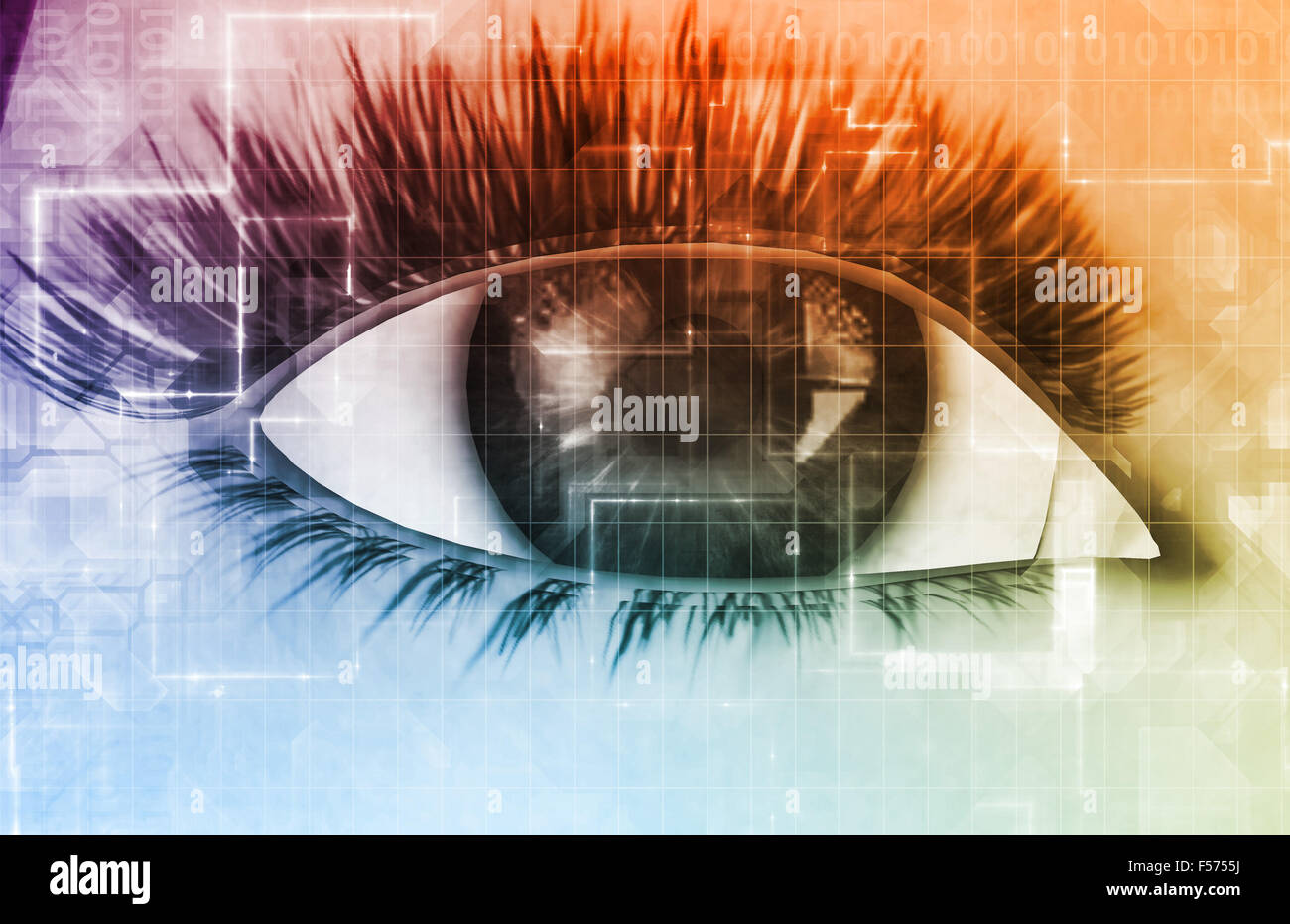 Online Privacy with Big Brother Intercepting Personal Data Stock Photo ...