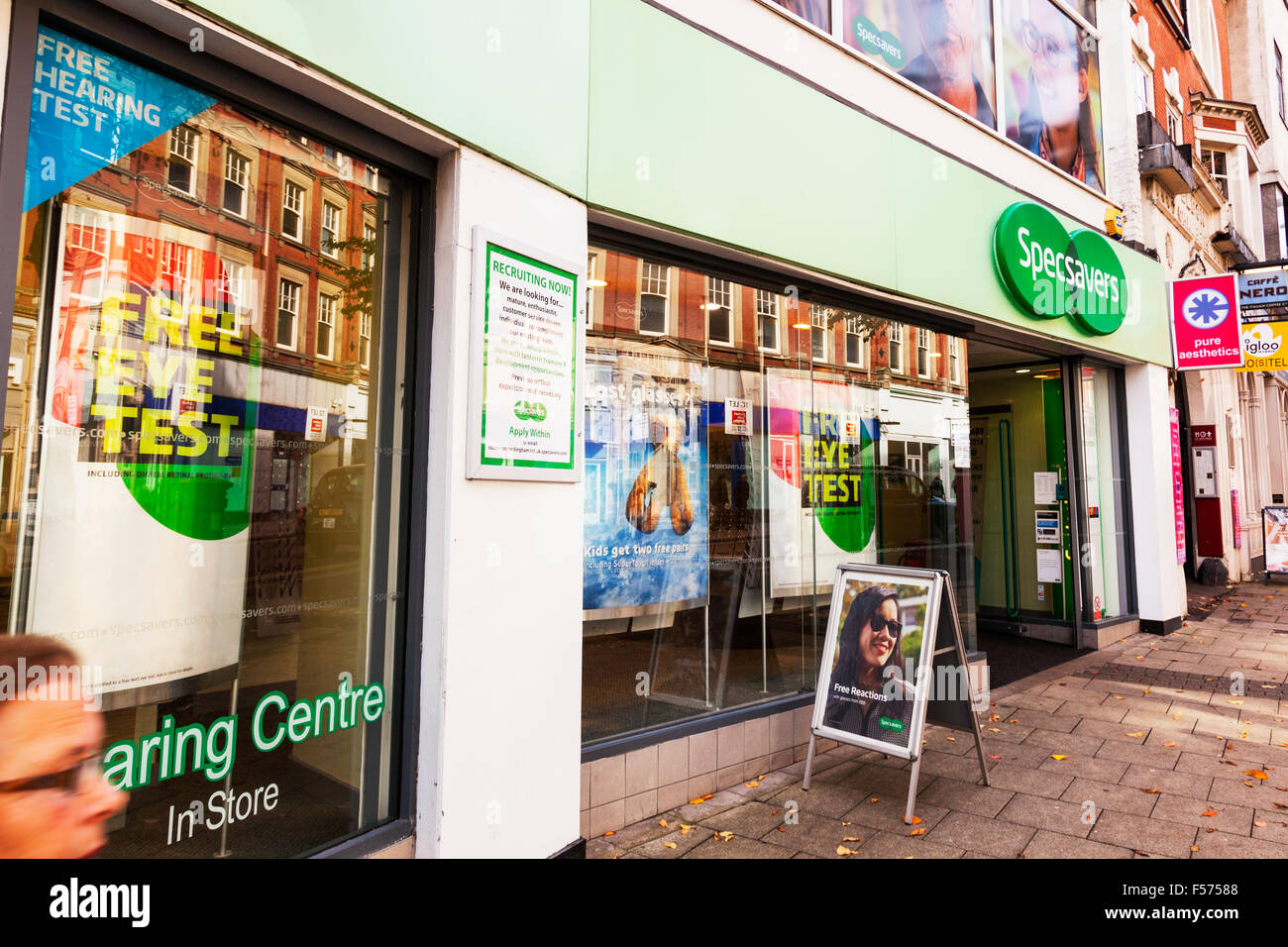 Specsavers opticians Shop store name sign building exterior facade ...