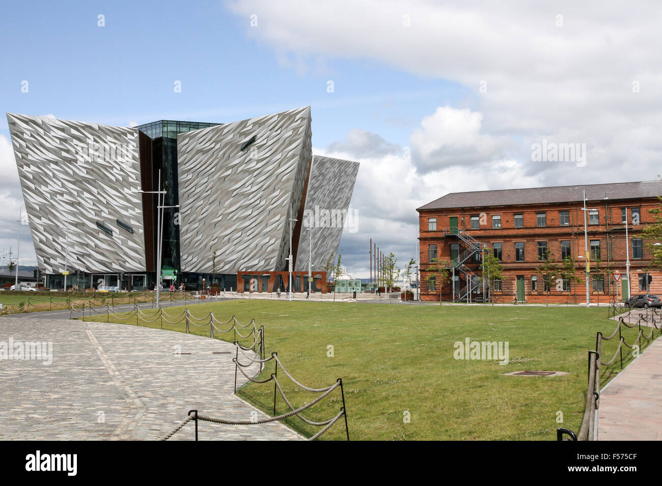 The Titanic Visitors Centre in Belfast's Titanic Quarter Stock Photo ...