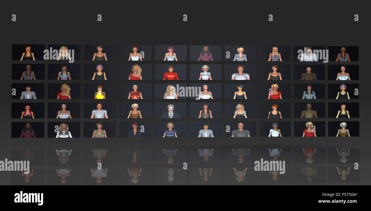 Social Networking People as a Abstract Concept Art Stock Photo - Alamy