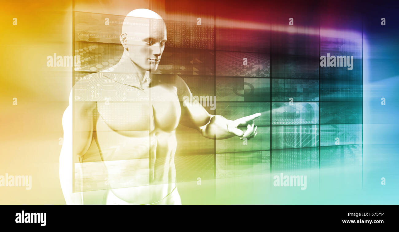 Business Person Working with Modern Virtual Technology Stock Photo - Alamy