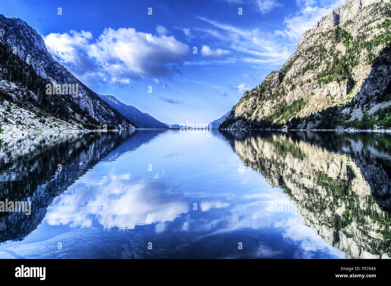 A picture from the river at Pyrenees mountians Stock Photo - Alamy