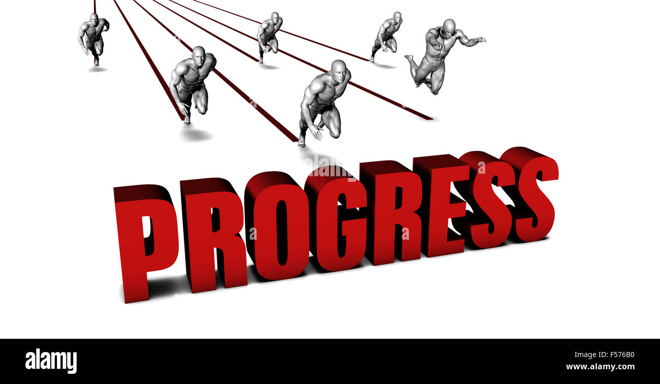 More Progress with a Business Team Racing Concept Stock Photo - Alamy