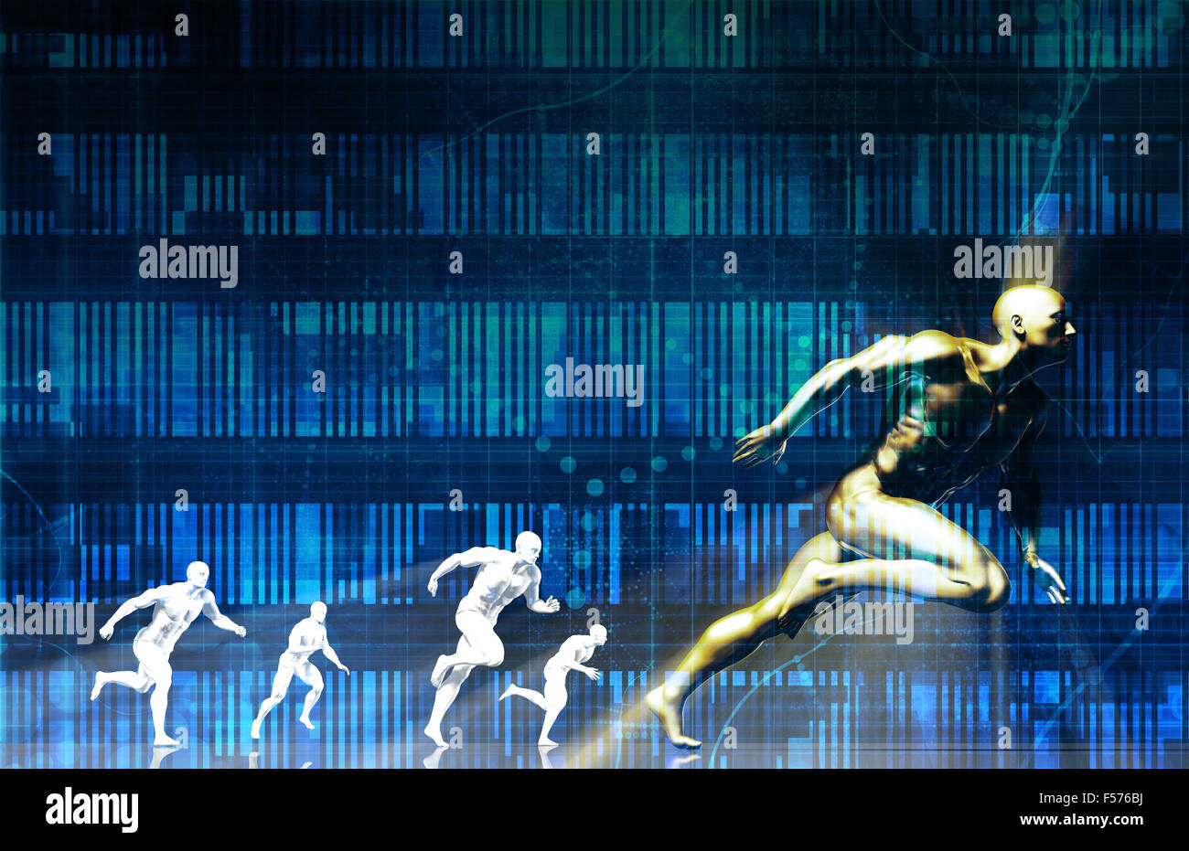 Business Competition with a Winning Leader Skill Stock Photo - Alamy