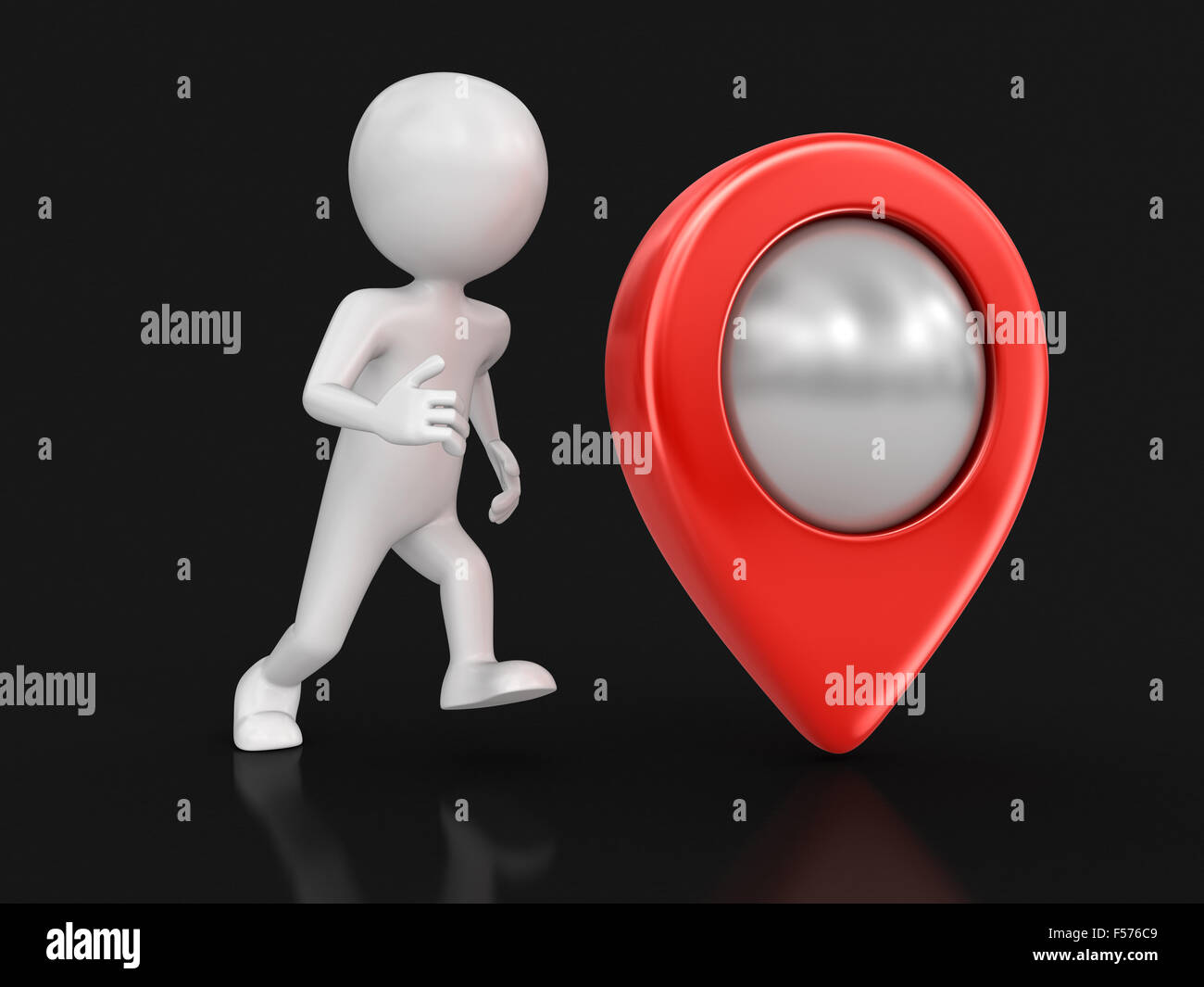 Man and Pointer. Image with clipping path Stock Photo - Alamy