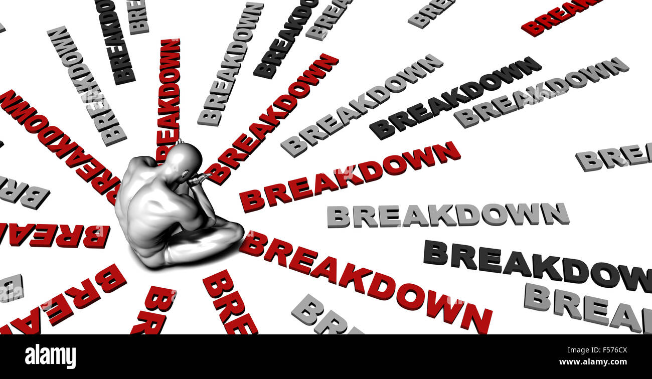 Suffering From Breakdown with a Victim Crying Male Stock Photo - Alamy