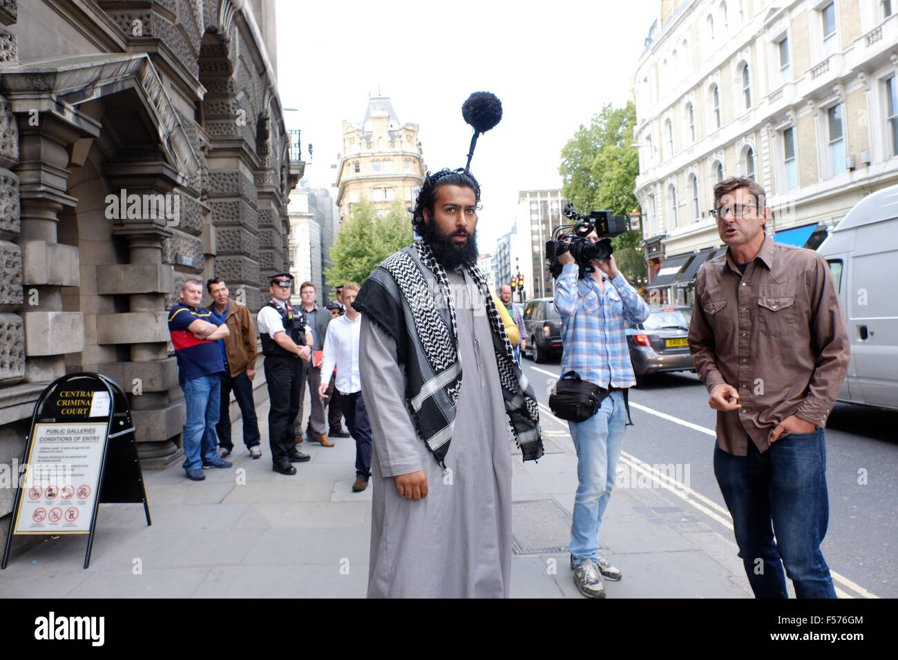 Scenes outside the Old Bailey as Anjem Choudary and Abu Baraa appear in Court by video link ...