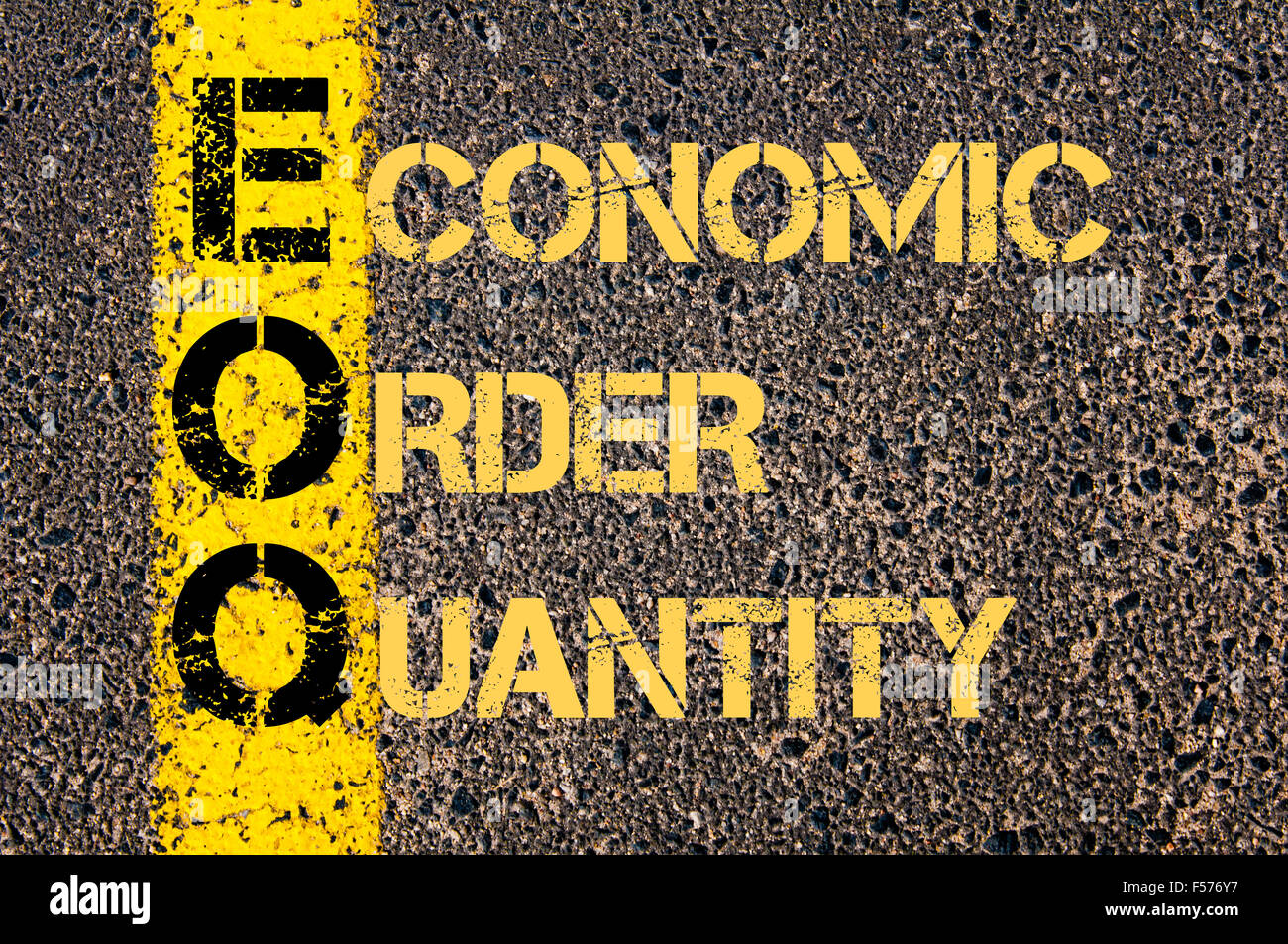 Concept image of Business Acronym EOQ as ECONOMIC ORDER QUANTITY ...