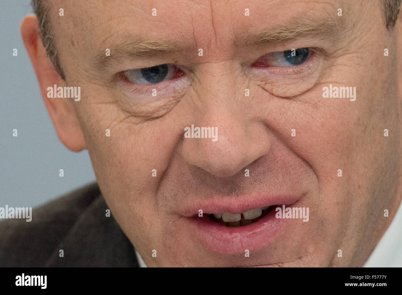 John Cryan, co-CEO of Deutsche Bank, attends a press conference at bank ...