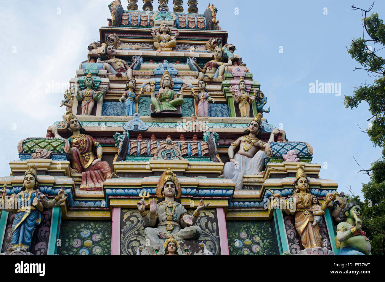 Hindu Temple in Chennai, Madras, Tamil Nadu,India, Asia Stock Photo - Alamy