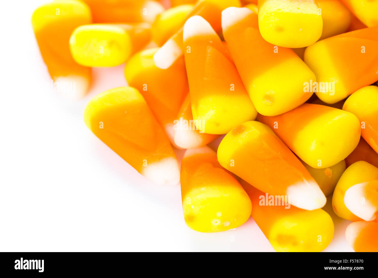 Candy corn prepared as Halloween treats Stock Photo - Alamy