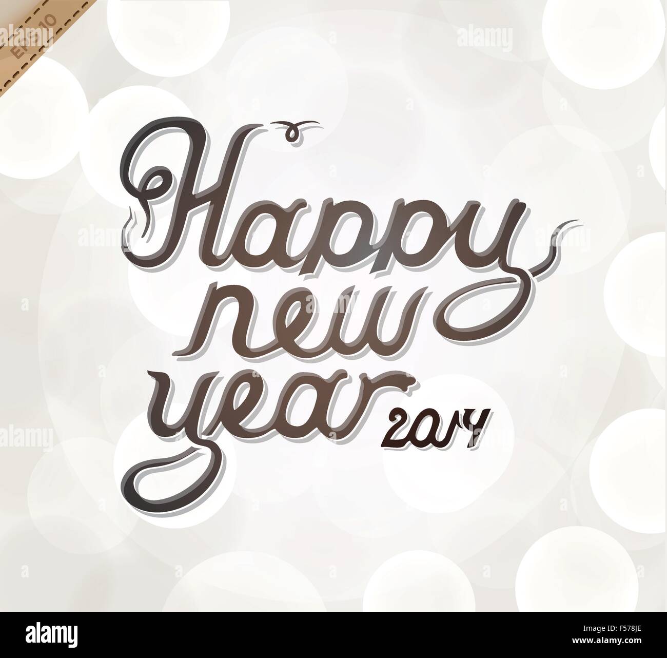 Happy New Year lettering greeting Card Stock Vector Image & Art - Alamy